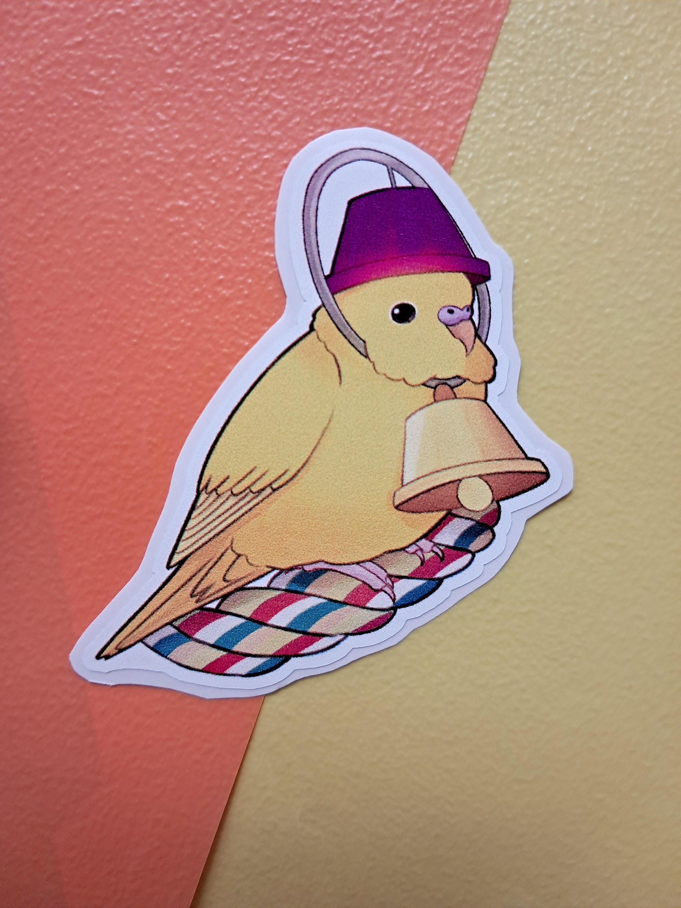 Budgie Sticker / Waterproof Budgie Sticker / Yellow Budgie / Cute ...