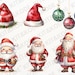 40 Pcs Christmas Watercolor Clipart, Santa Clipart, Watercolor Clipart ...