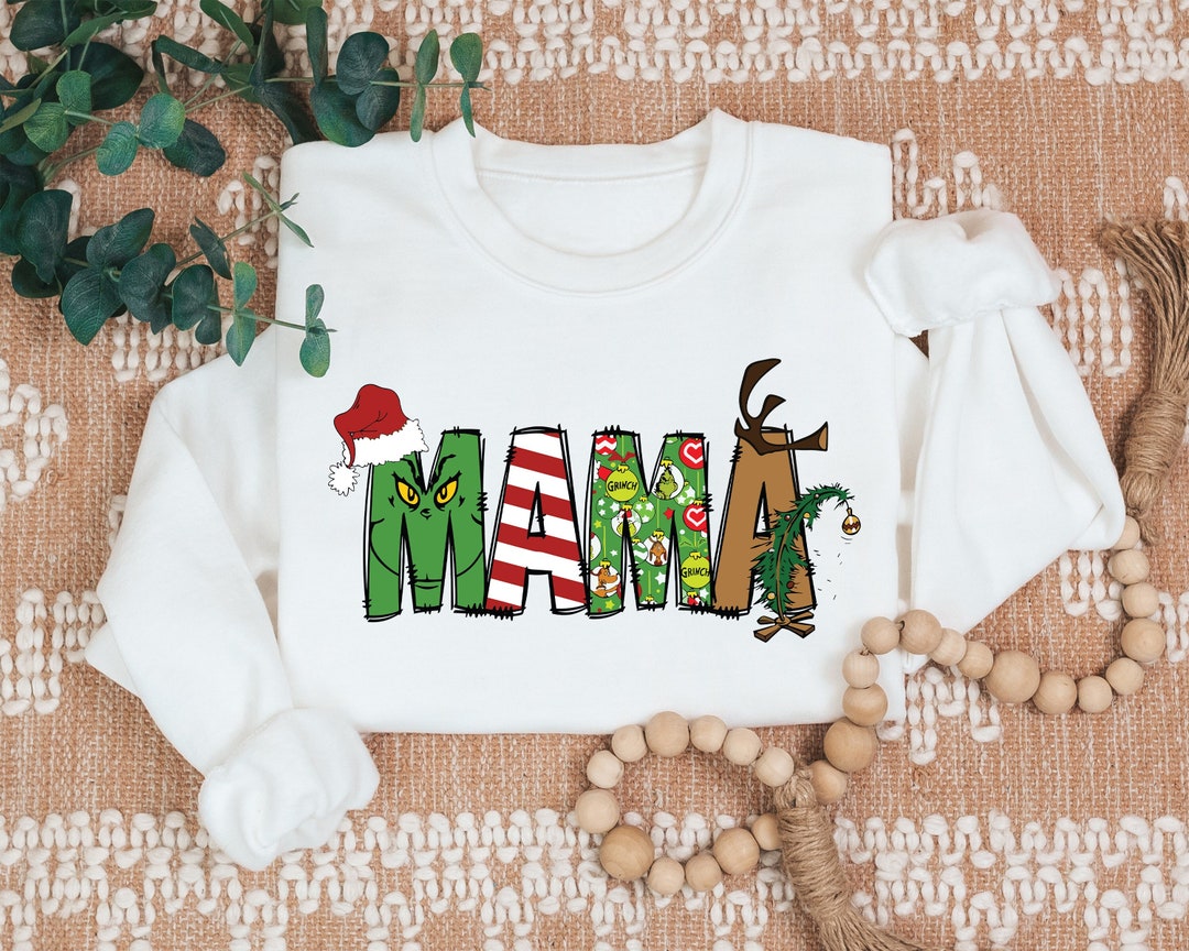 Custom Mama Sweatshirt Personalized Christmas Sweatshirt - Etsy