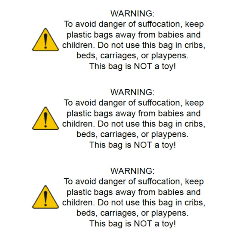 Suffocation Warning Labels: Avery 5160 Template (PDF Download) - Etsy