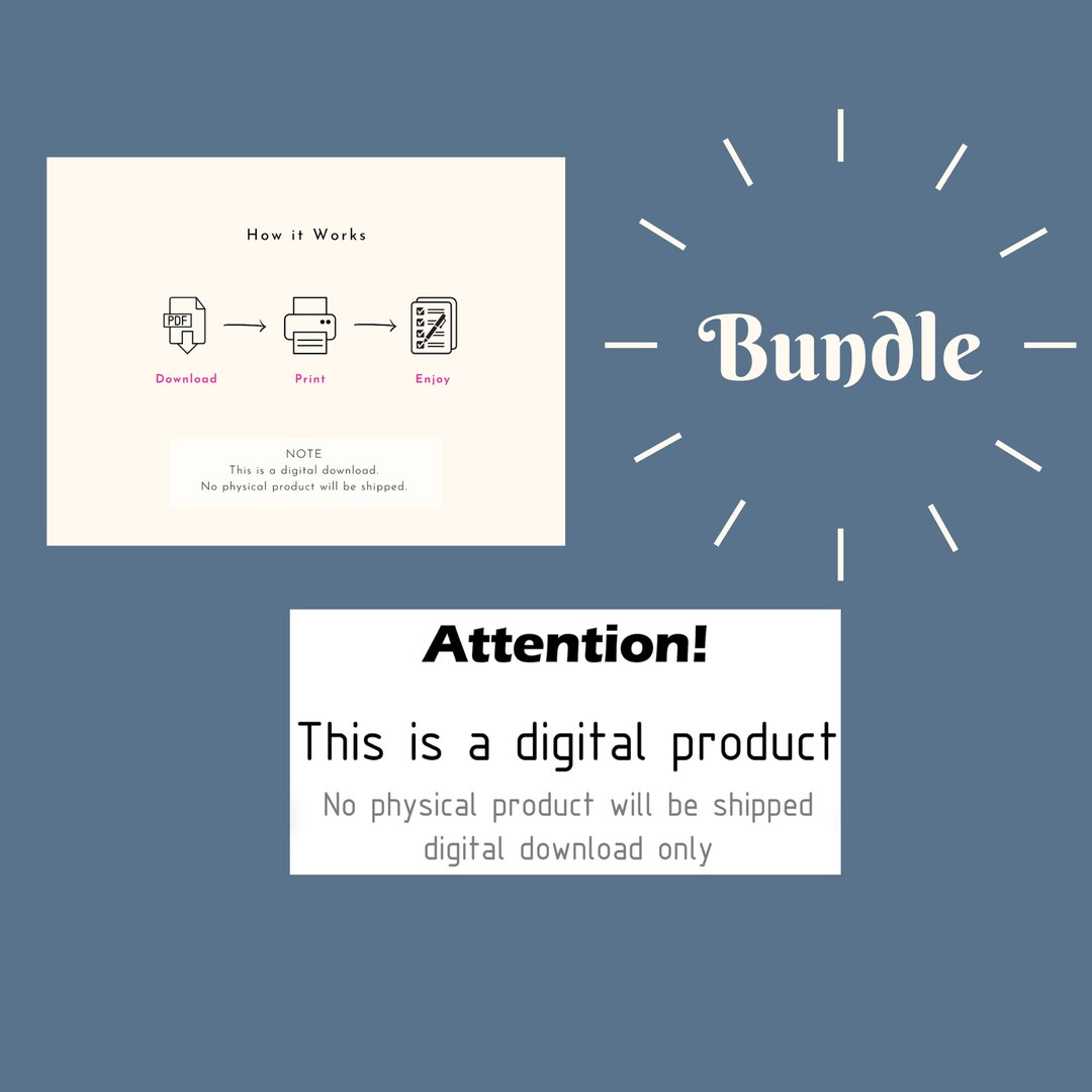 Digital File Disclaimer: Listing Image Bundle (PNG) - Etsy