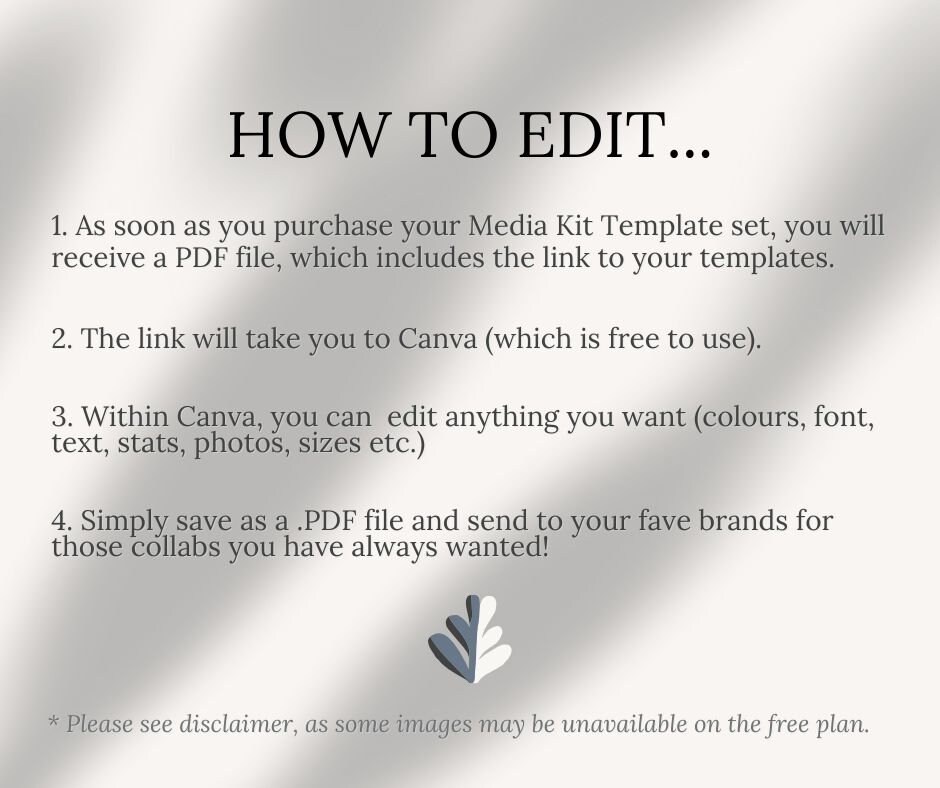 6 Media Kit Template Pack Rate Card Template for Influencers Press Kit ...
