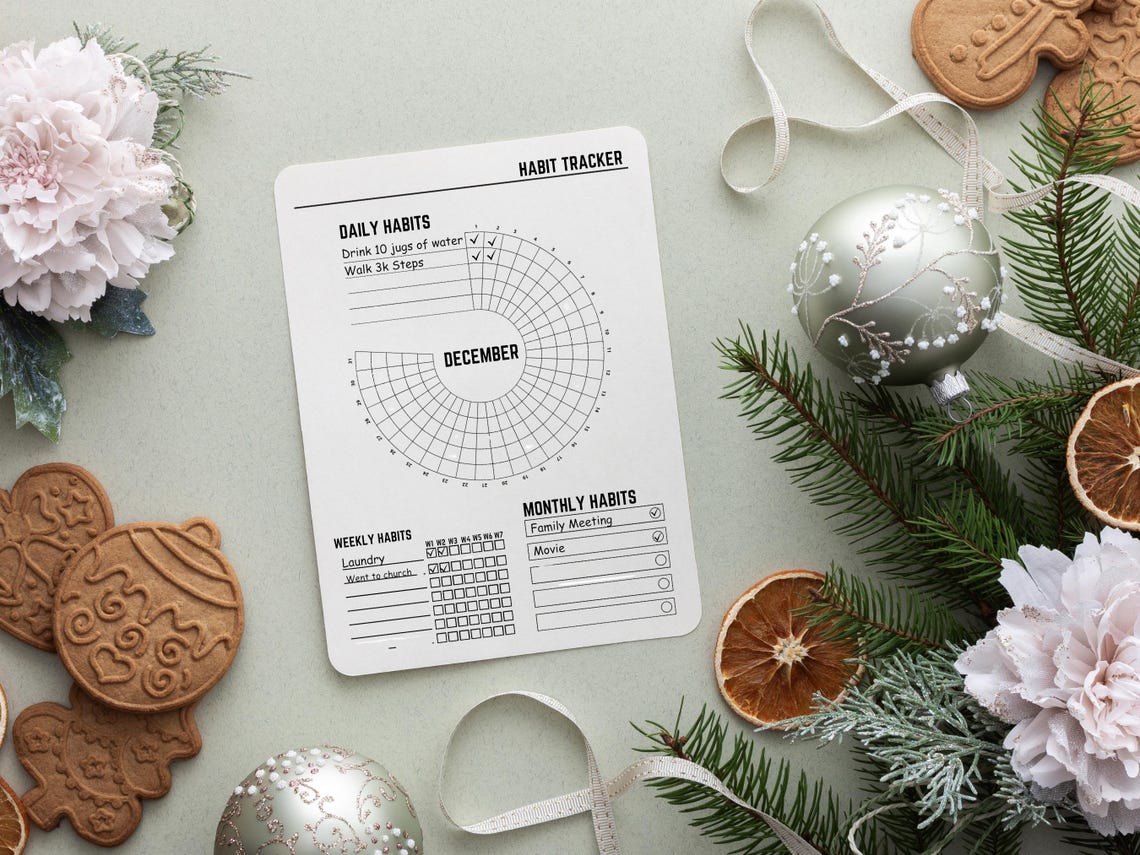 Wheel of Habits Tracker Printable Habit Tracker Circle Habit Tracker ...