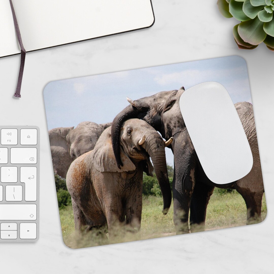 Elephant Mouse Pad Africa Desk Pad Mouse Pad - Etsy