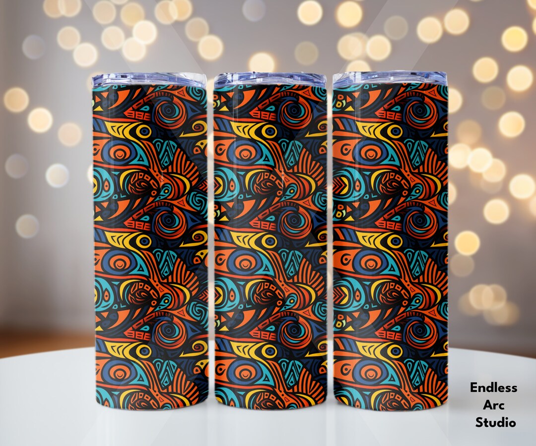 Buy African Folk Art Inspired Pattern 5 Seamless 20oz Skinny Online in ...