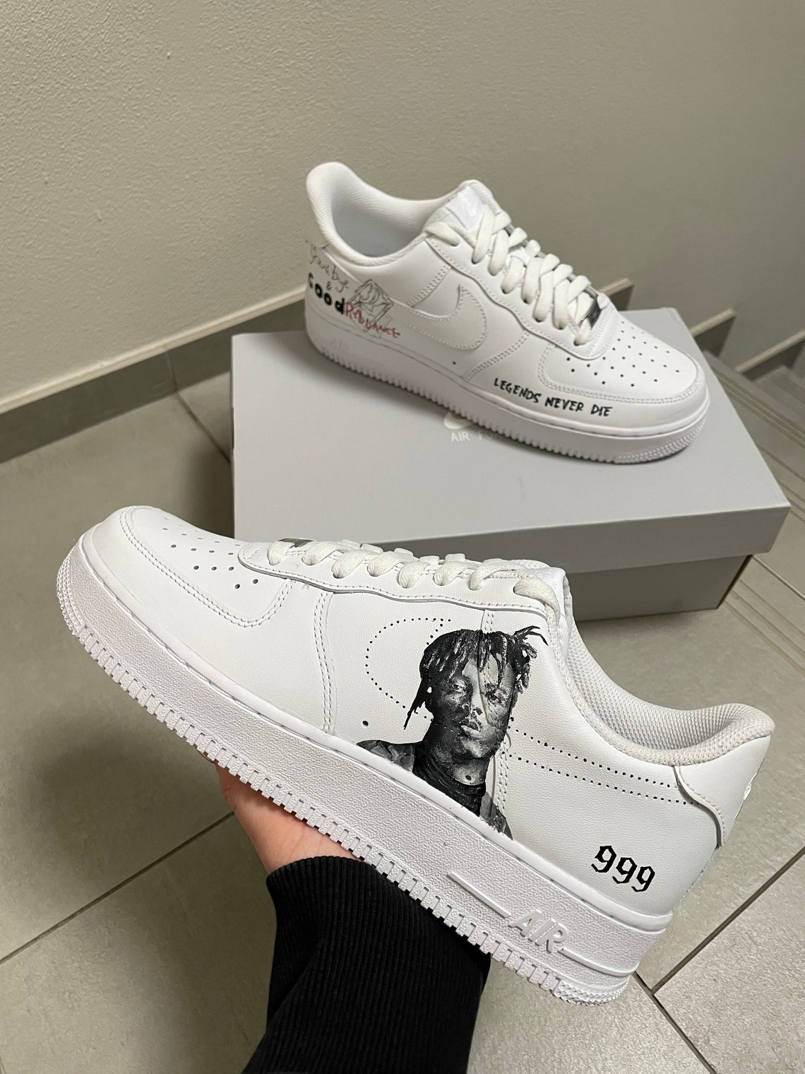 Juice WRLD Custom Nike Air Kraft 1 | Personalisierte Turnschuhe ...