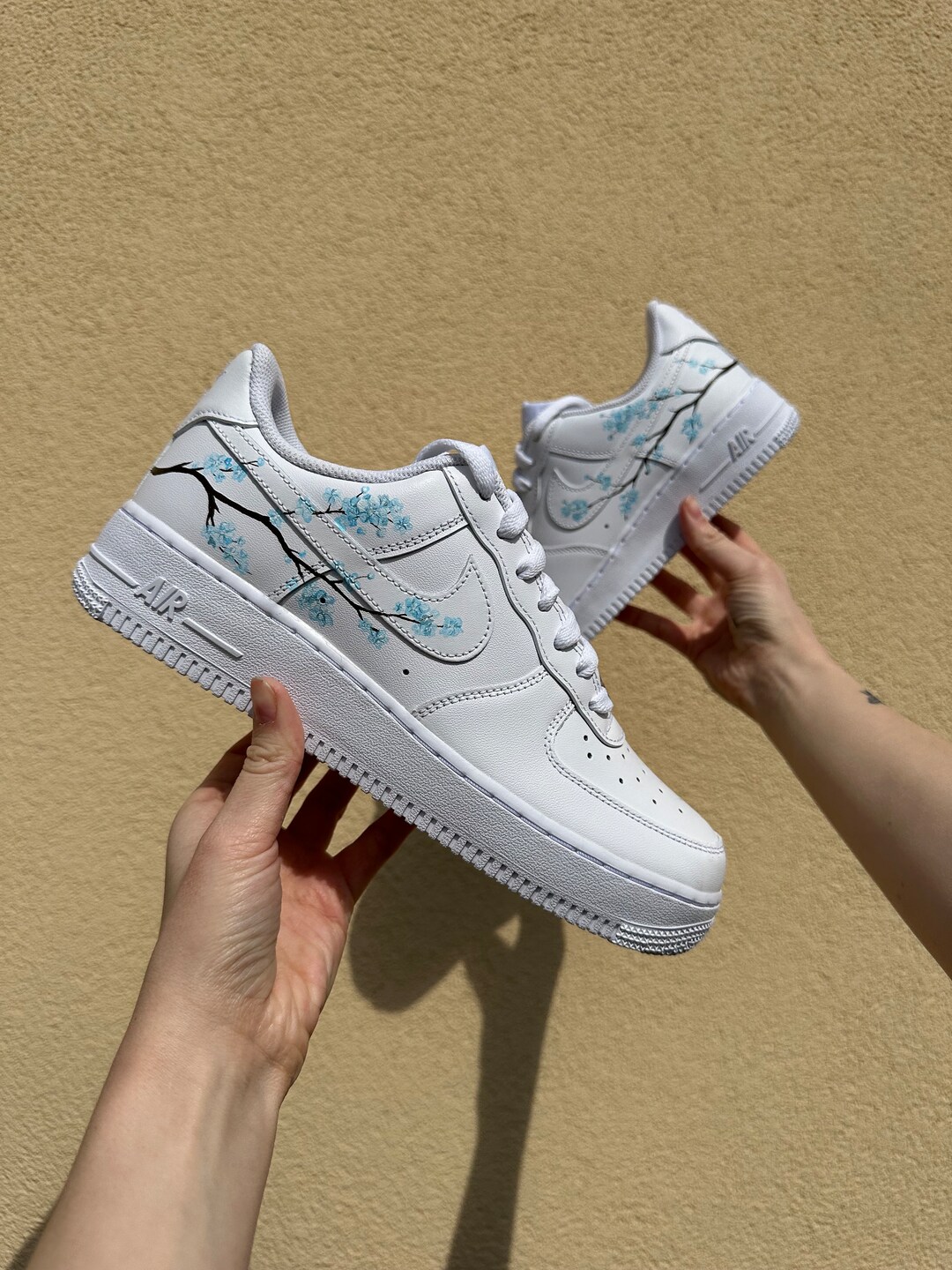 Blue Flowers Custom Nike Air Force 1 | Personalized Sneakers | Custom ...