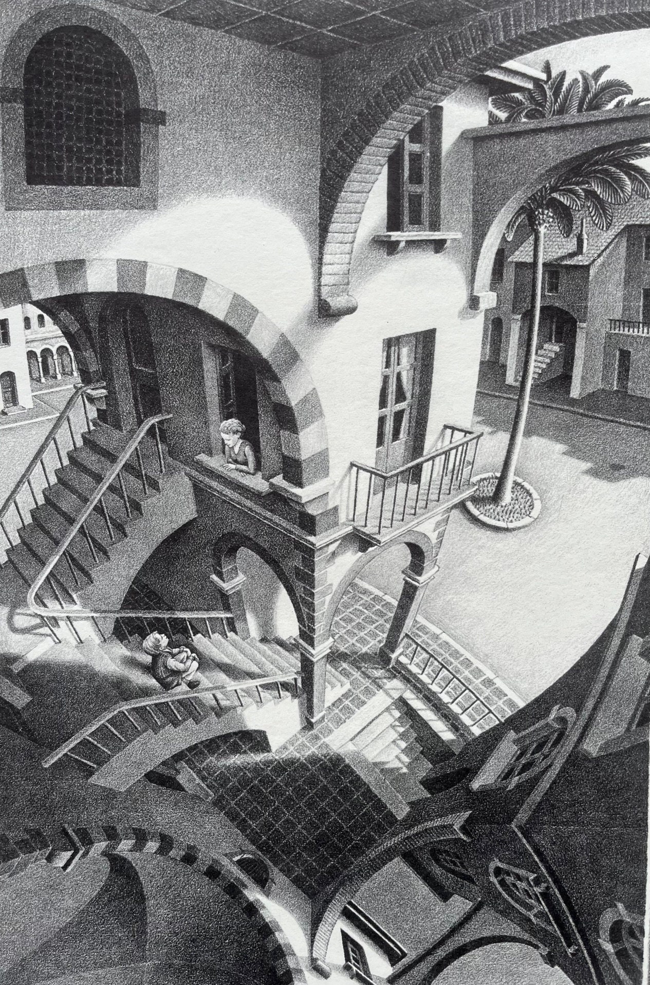 Fine Lithografic Artwork up and Down by MC Escher - Etsy