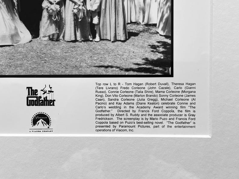 Movie Still From the Film the Godfather. Starring Marlon Brando, Al ...