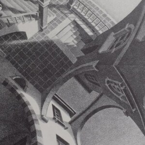 Fine Lithografic Artwork up and Down by MC Escher - Etsy