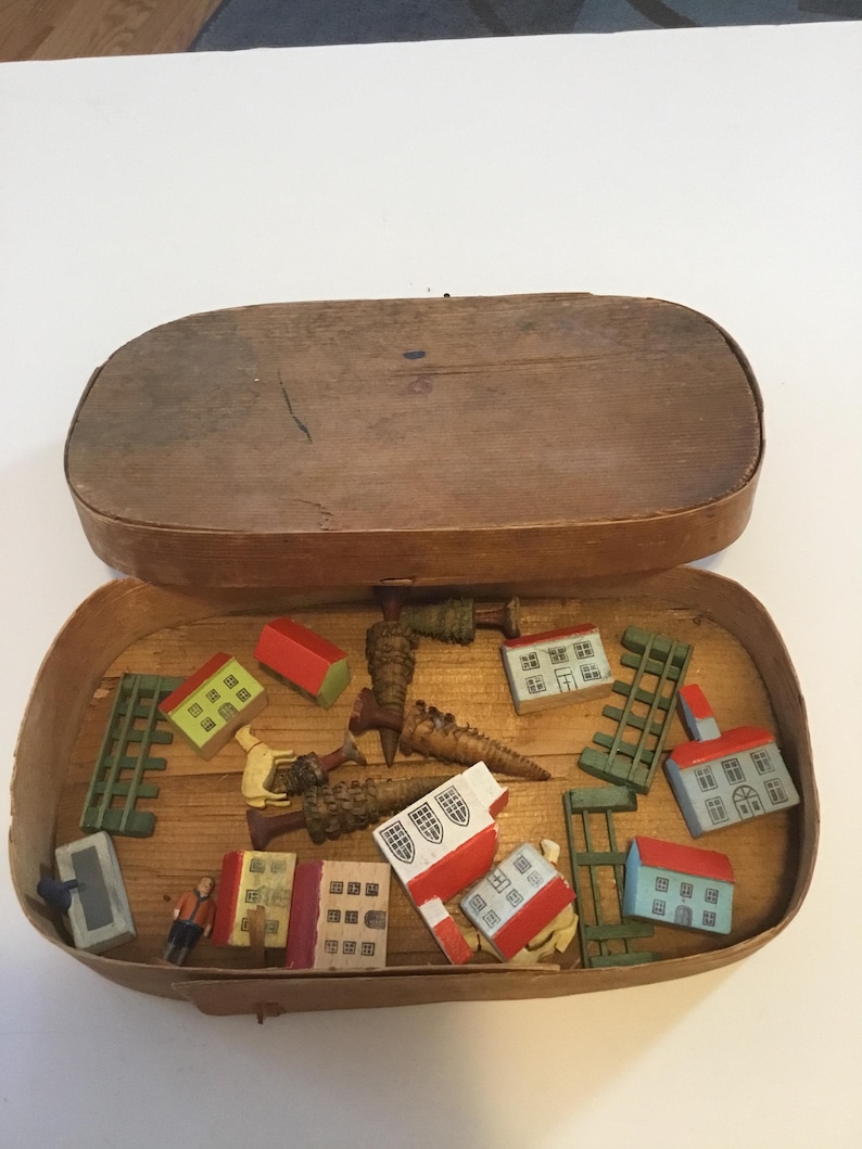 Miniature Village, Including Houses, Trees, and Accessories Pictured ...
