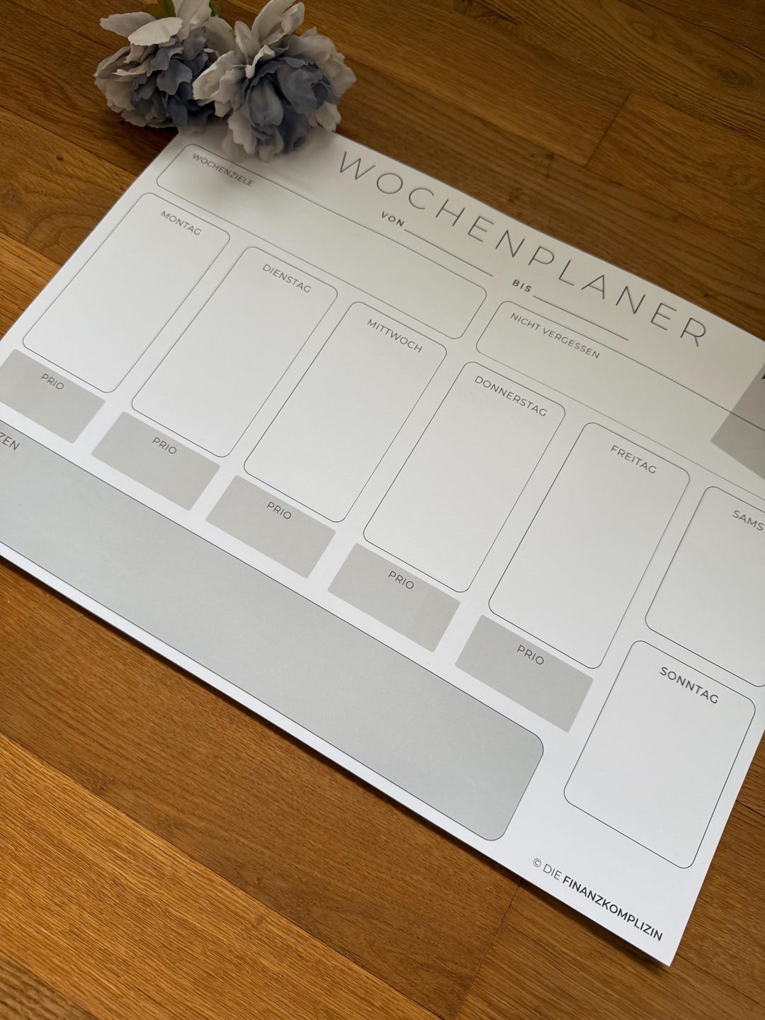 DIN A3 Weekly Planner Pad Undated | 25 Pages Planner With Space for ...
