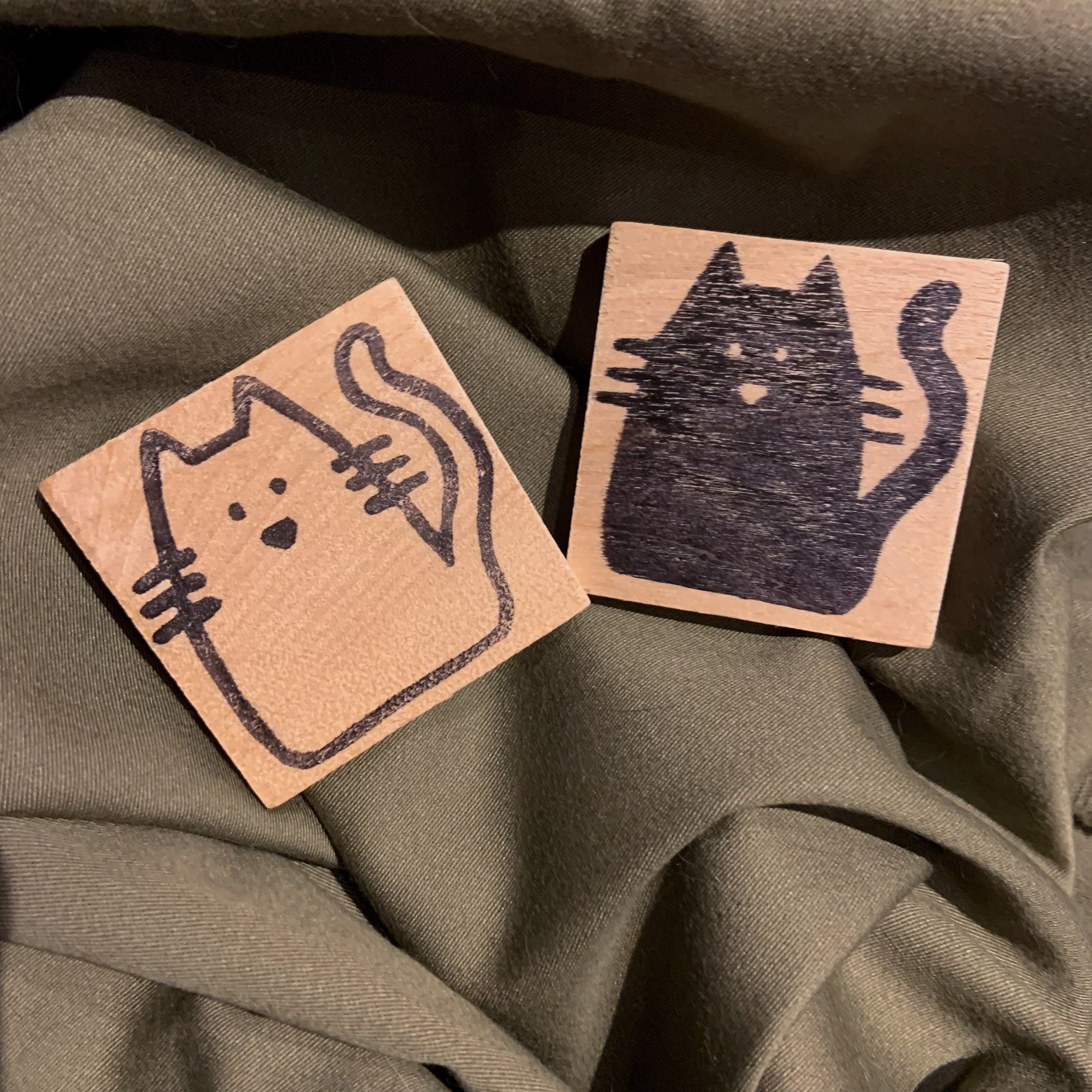 Kitty Cats : Hand-carved Stamps - Etsy