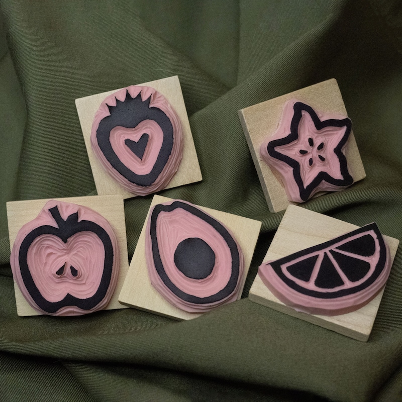 Fruit Rubber Stamp - Etsy