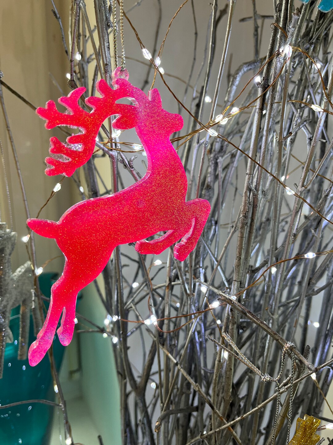 Bespoke Christmas Reindeer Decorations , Using Glitter Within the Resin ...