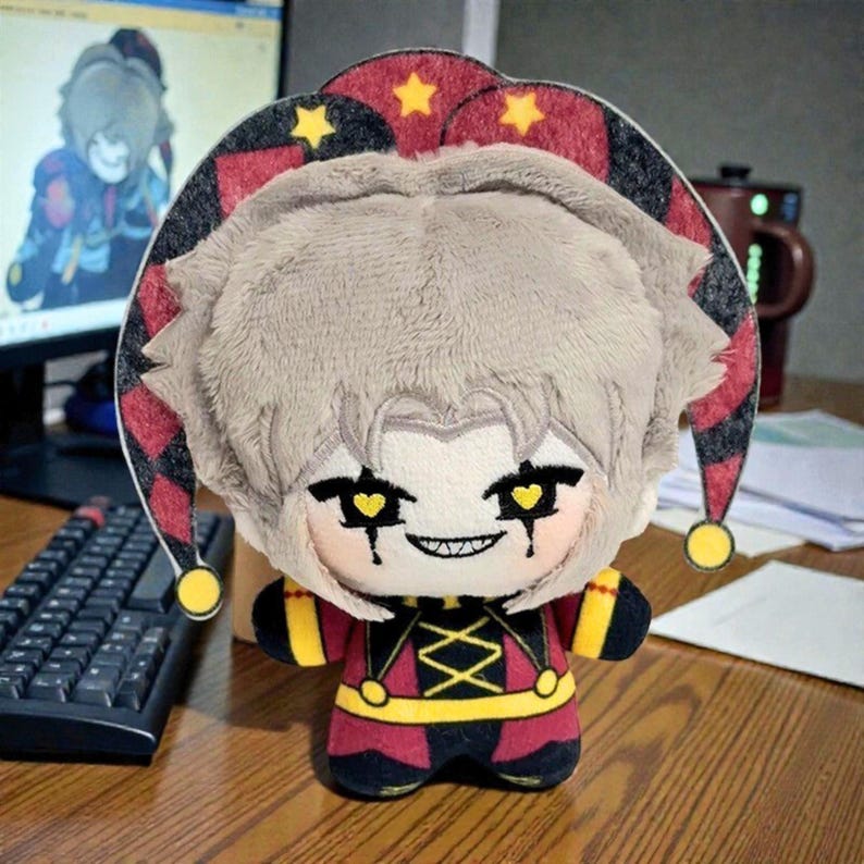 10cm Plush Freak Circus Gift Box, Pierrot / Harlequin Plush Doll, 10cm ...