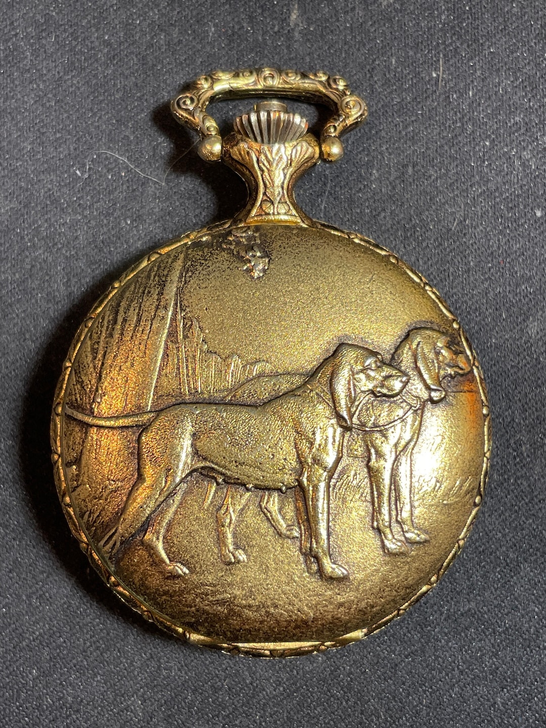Mens Pocket Watch Vintage Hunters Dog Wind up Pocket Watch - Etsy