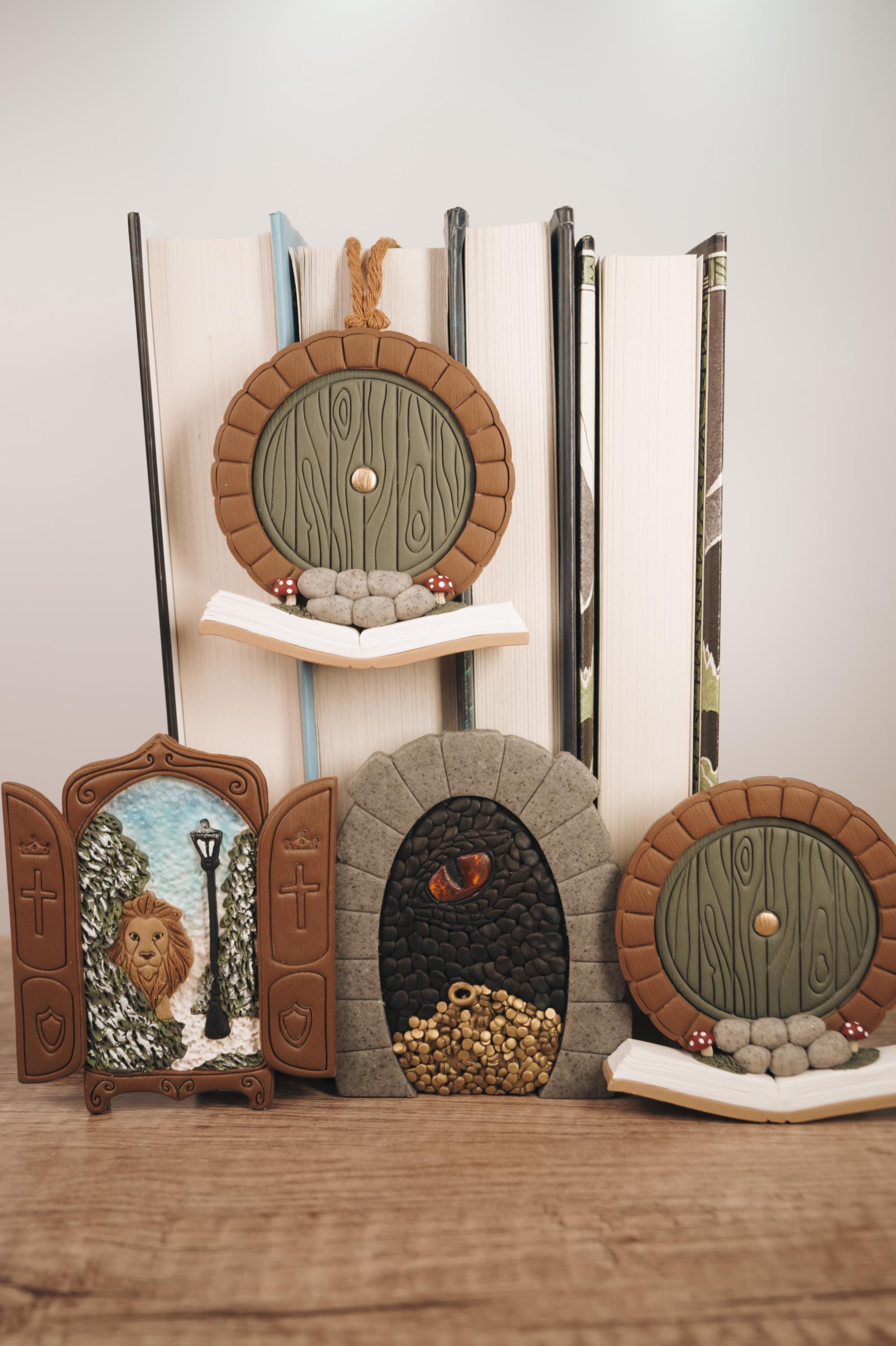 Handmade Hobbit Door Polymer Clay Ornament & Bookshelf Decoration ...