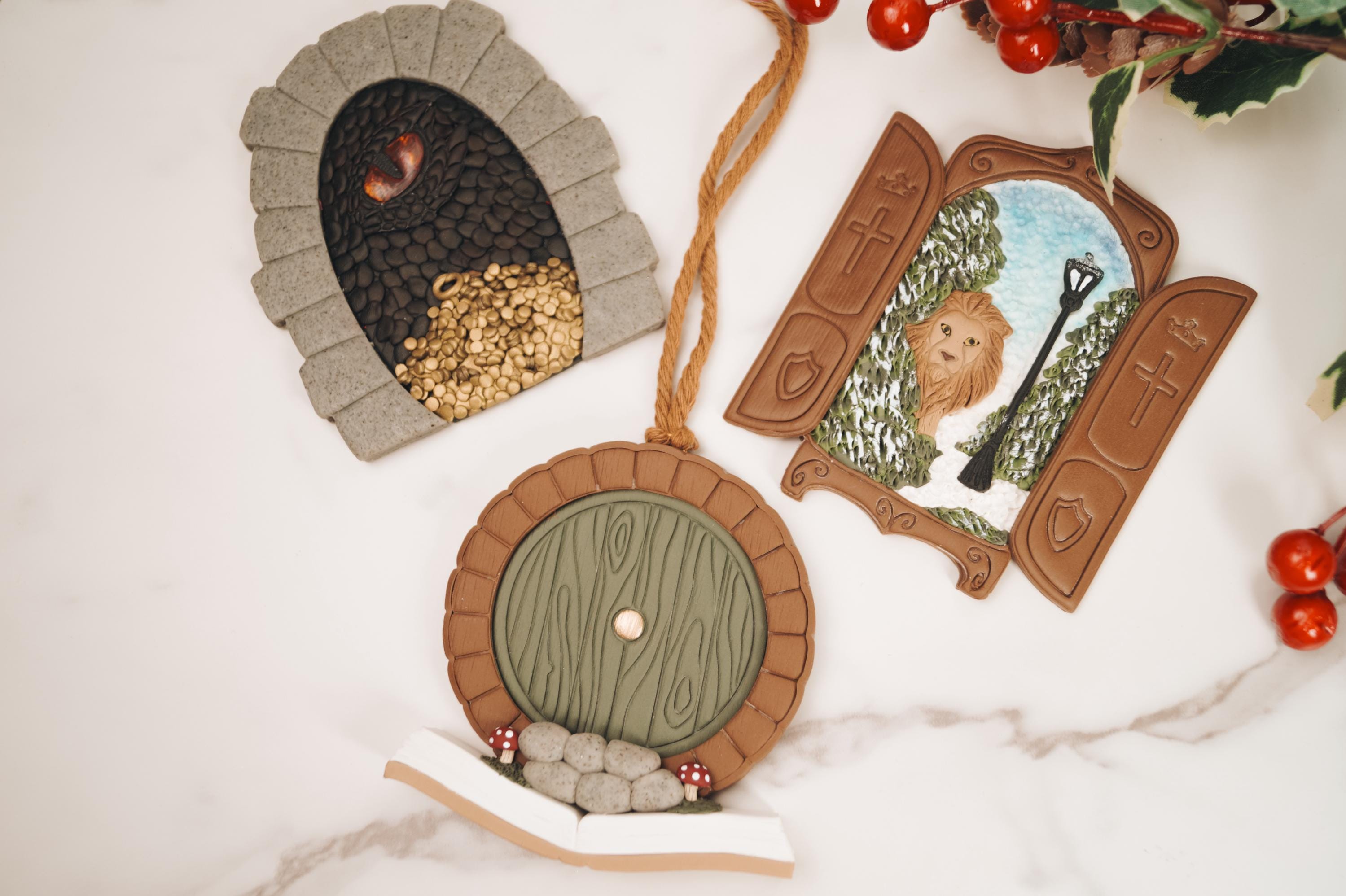 Handmade Hobbit Door Polymer Clay Ornament & Bookshelf Decoration ...