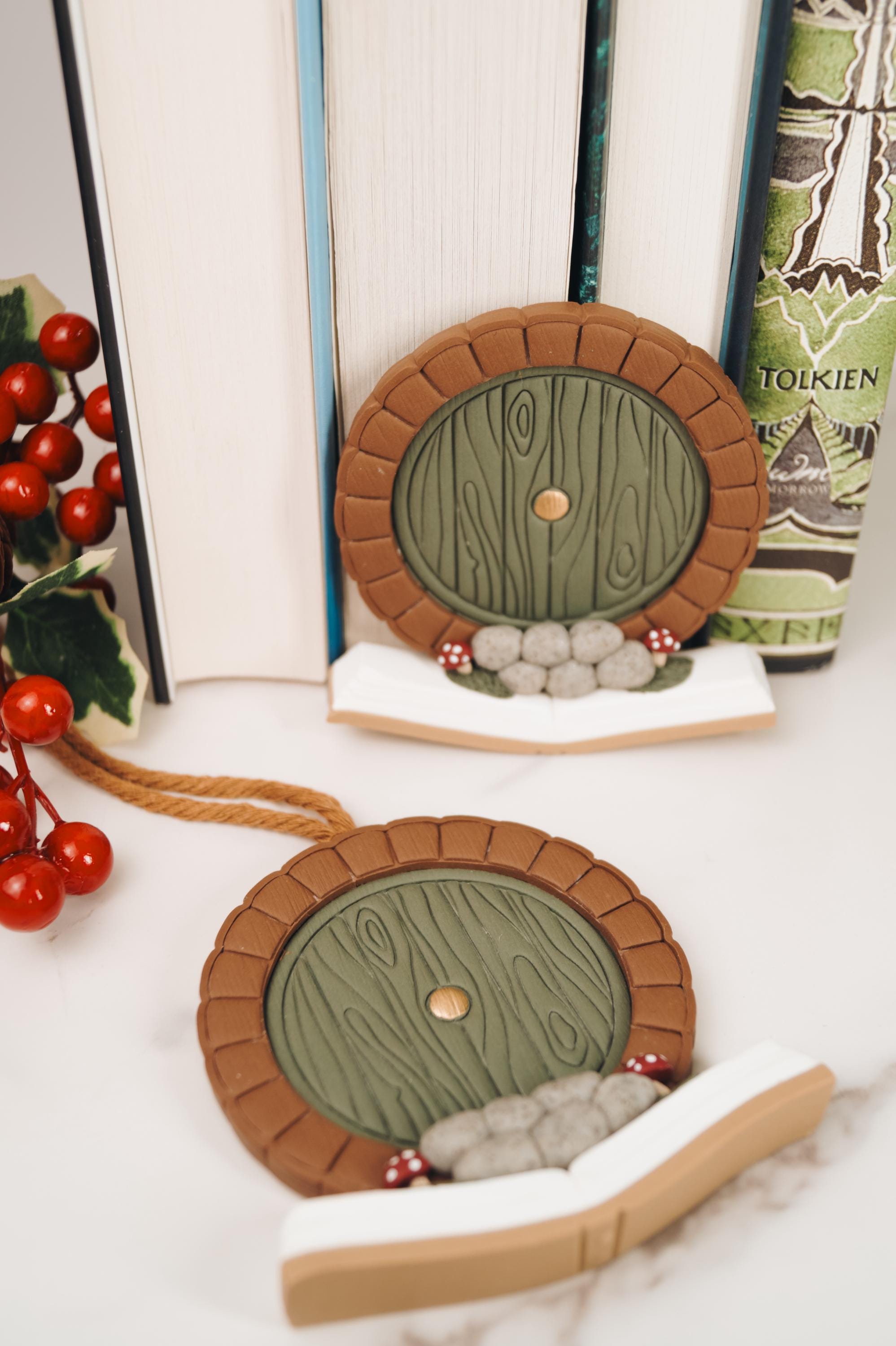 Handmade Hobbit Door Polymer Clay Ornament & Bookshelf Decoration ...