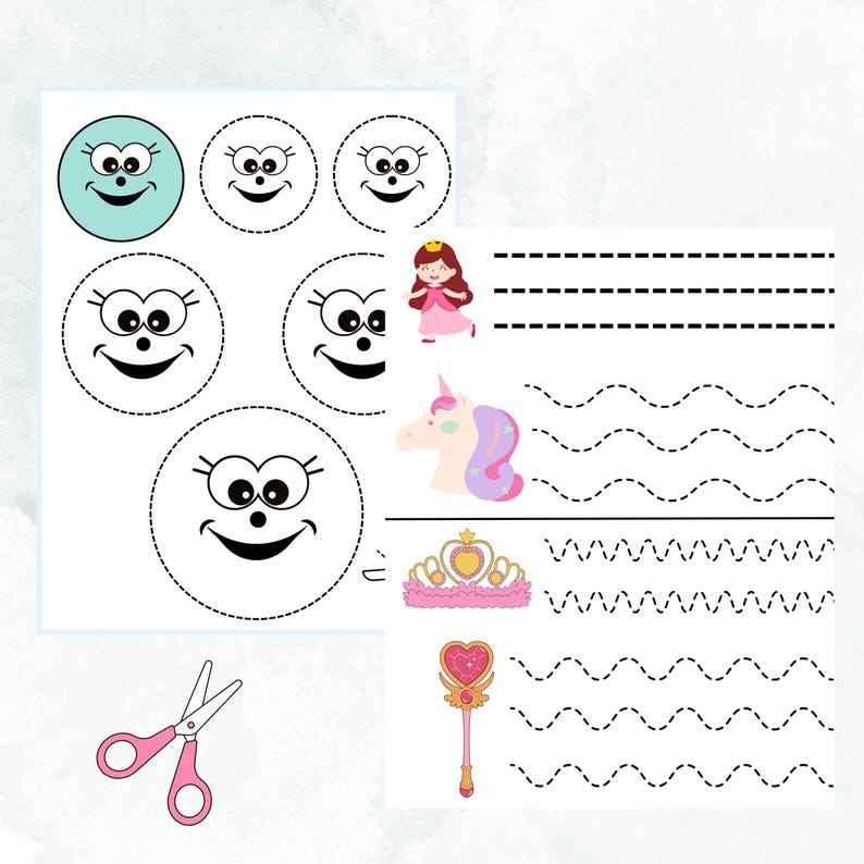 Printable Scissor Skills fun Cutting Activities-scissor Skills-scissor ...