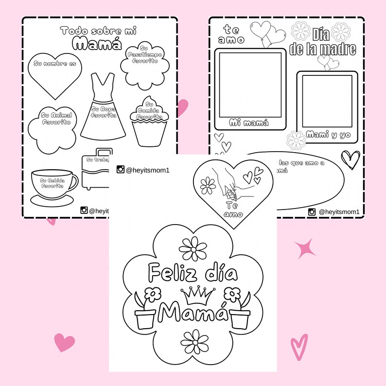 Spanish Activity Sheets for Mother's Day-mother's Day Activity for ...