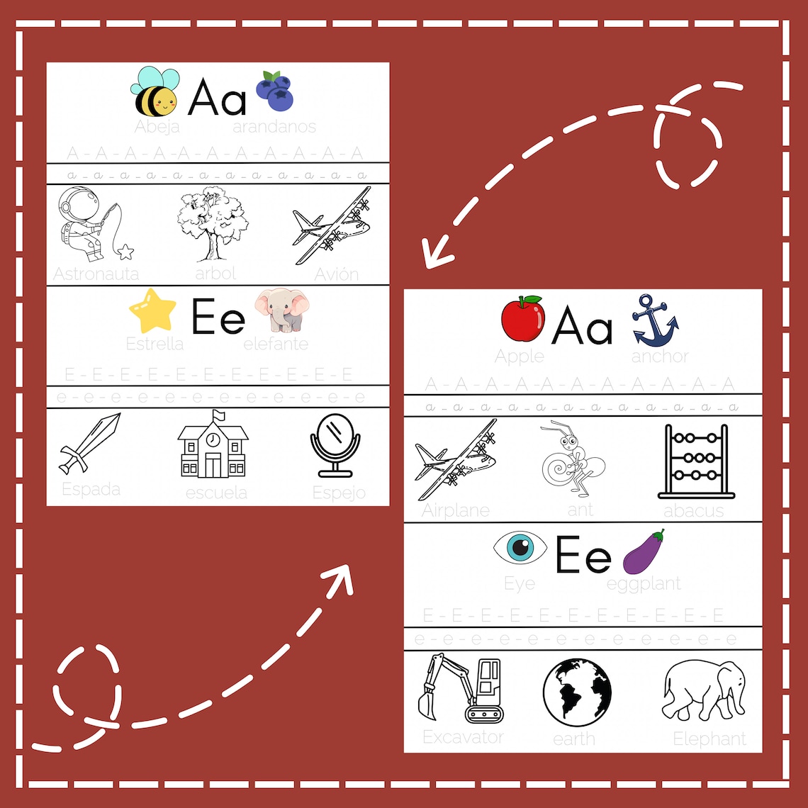 Flashcards of Vowels in Spanish -vowels Worksheets - Spanish/english ...