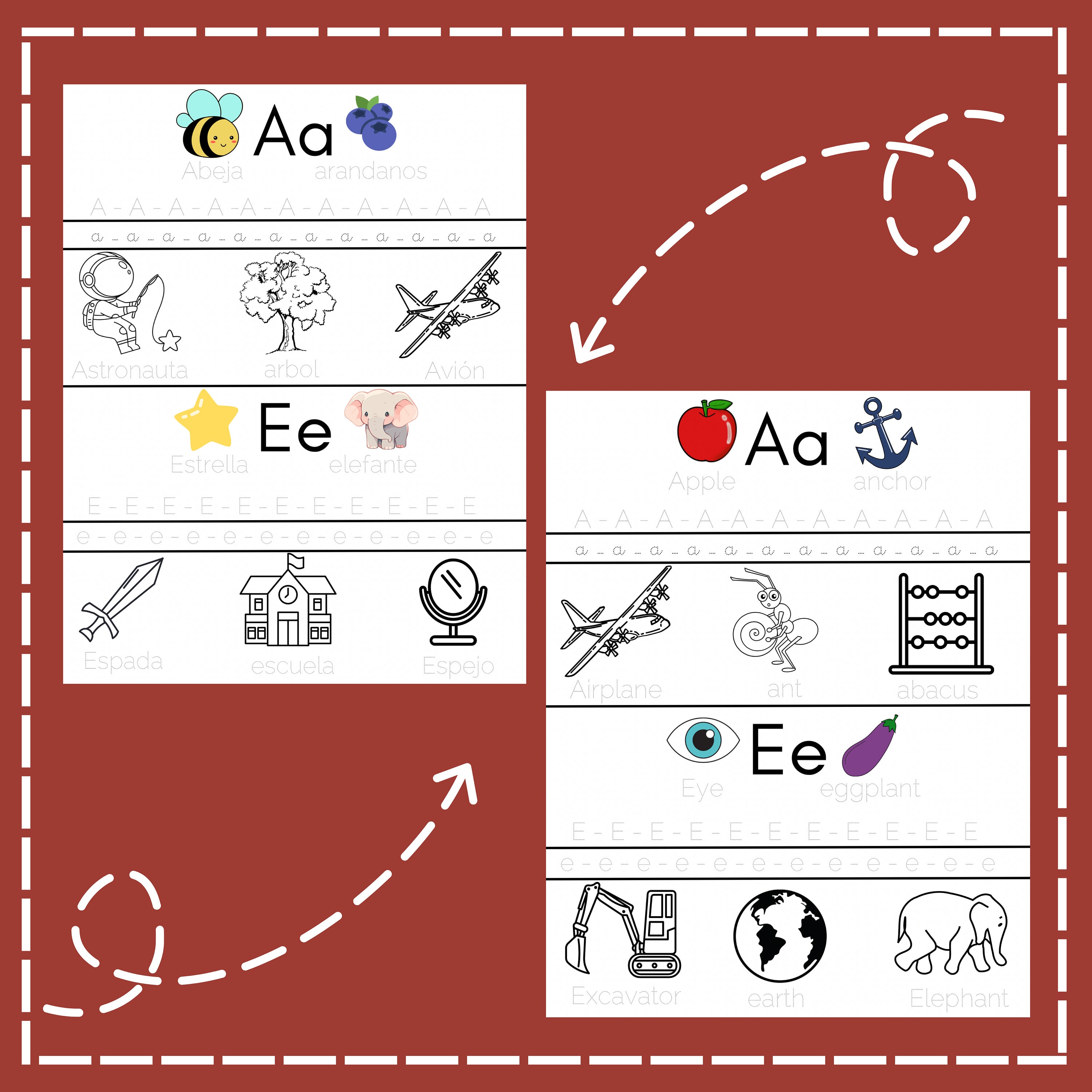 Flashcards of Vowels in Spanish -vowels Worksheets - Spanish/english ...