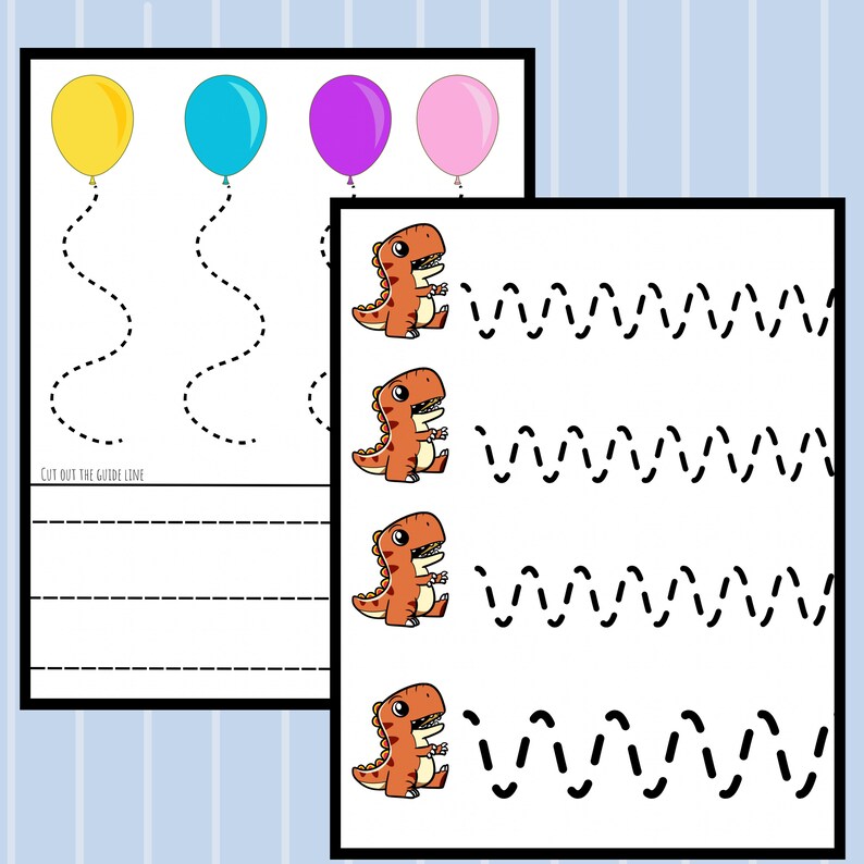 Scissor Skills Preschool Worksheets Printable Homeschool - Etsy