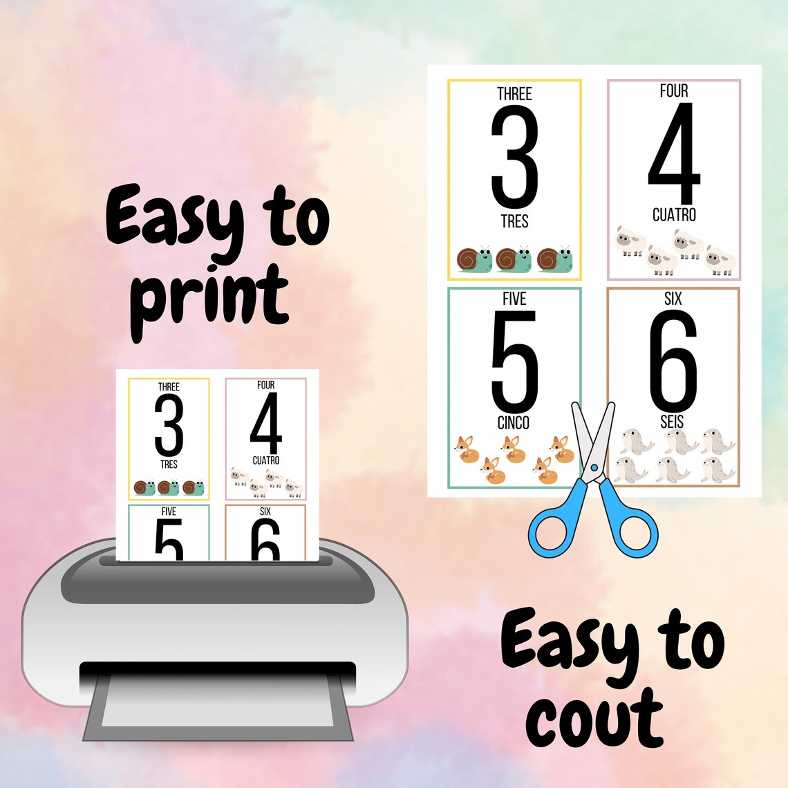 The Numbers Flashcards- Images of Numbers for Children-homeschool ...