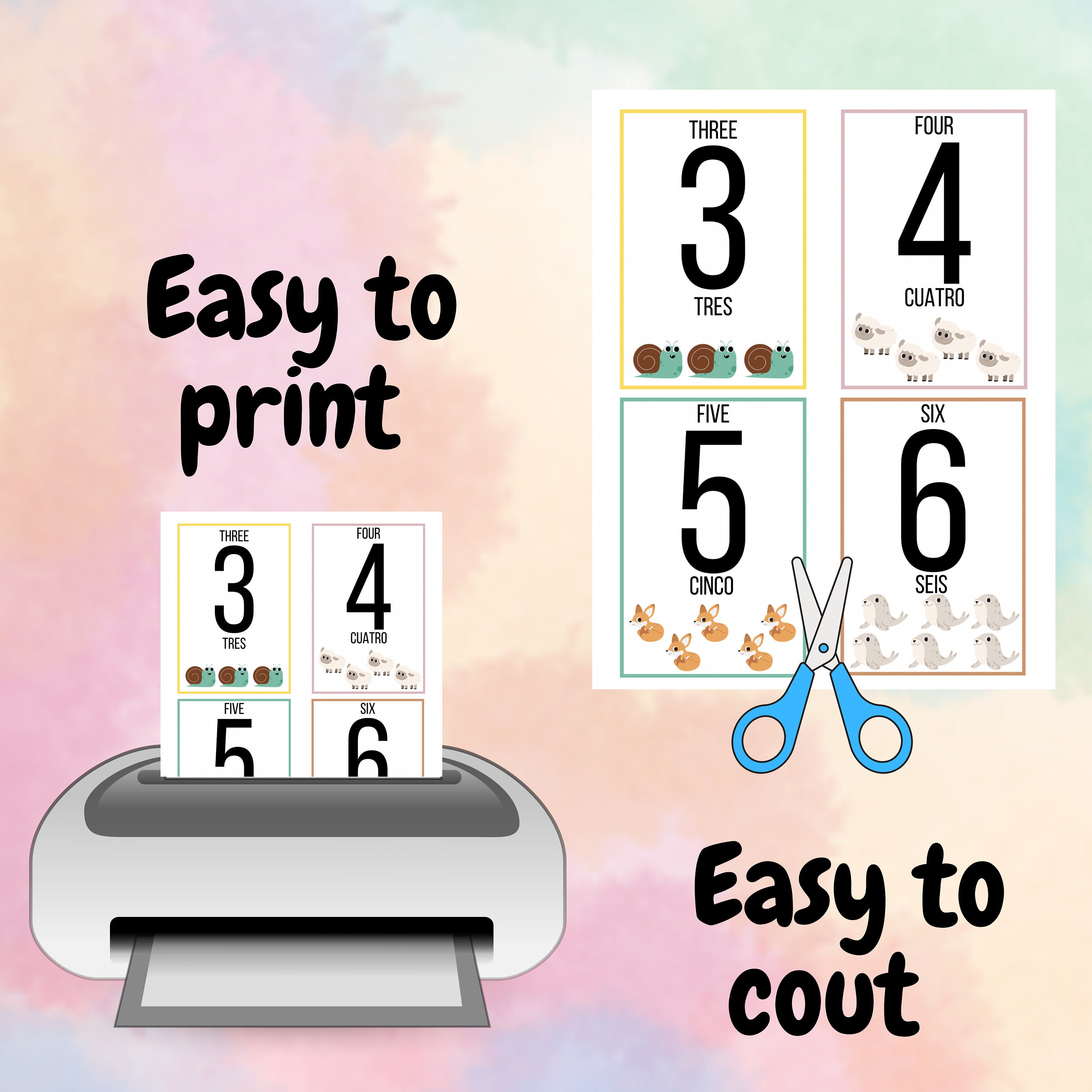 The Numbers Flashcards- Images of Numbers for Children-homeschool ...