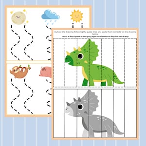 Scissor Skills - Preschool Worksheets- Printable - Homeschool - Etsy