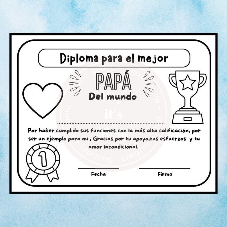 Plantillas para el dia del padre en español- Todo sobre mi papá ...