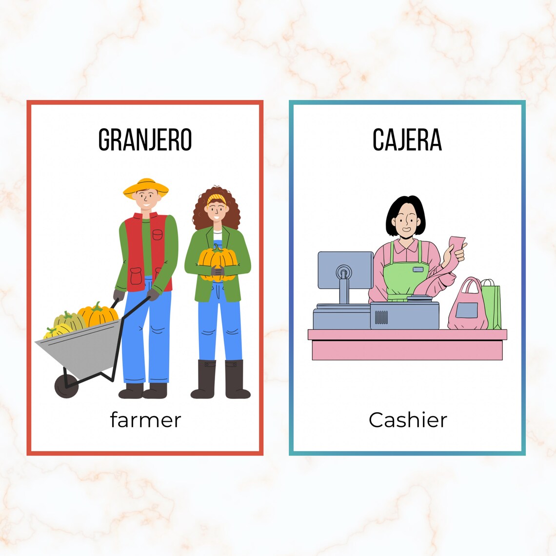 Professions Flashcards -flash Cards- Printable Flash Cards -montessori ...