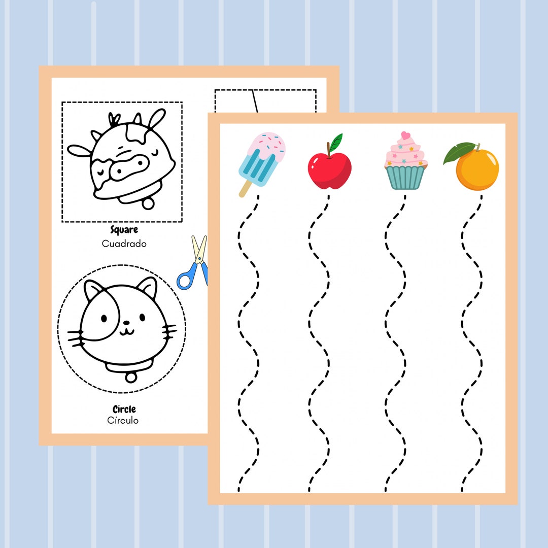 Scissor Skills - Preschool Worksheets- Printable - Homeschool - Etsy