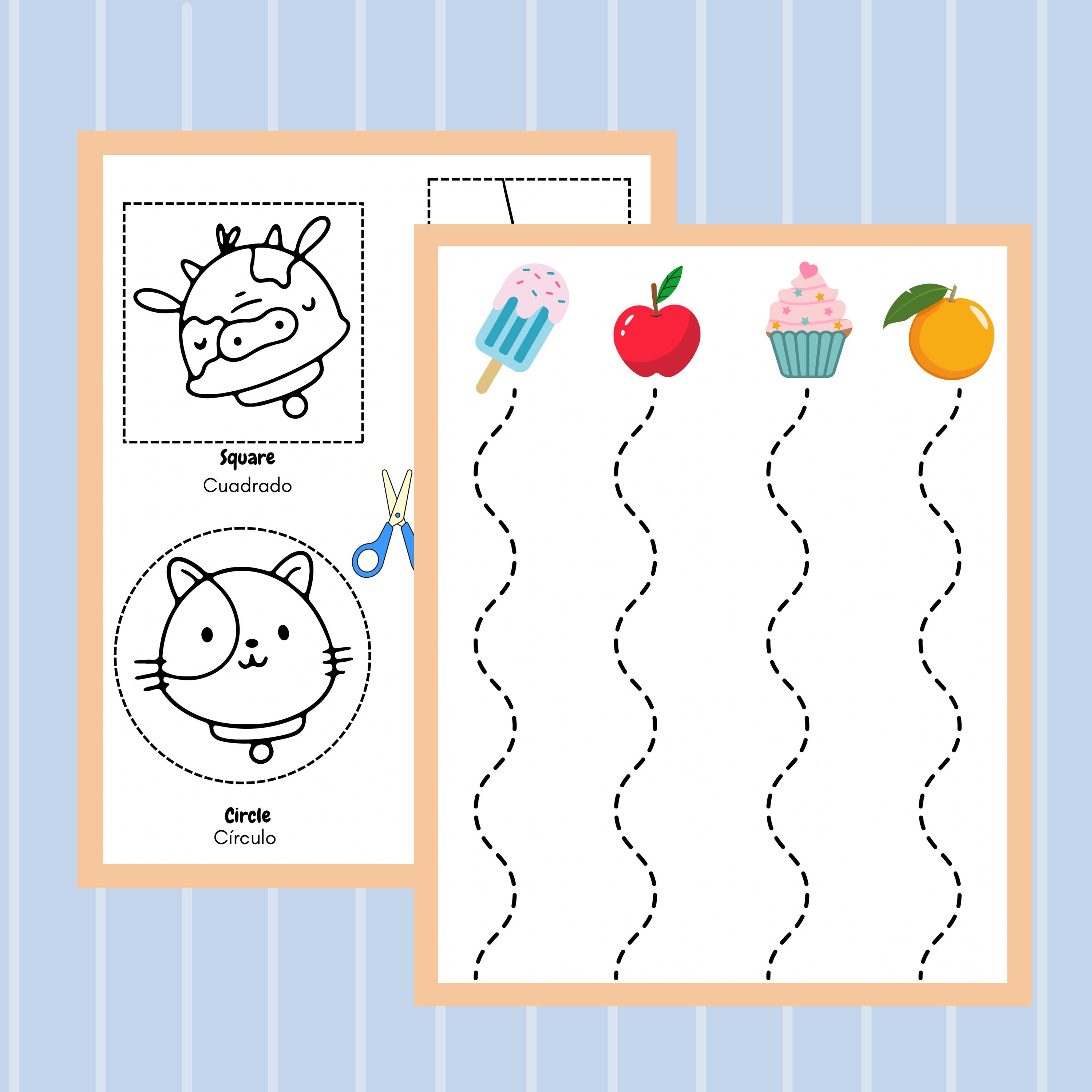 Scissor Skills - Preschool Worksheets- Printable - Homeschool - Etsy