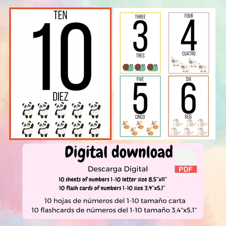 The Numbers Flashcards- Images of Numbers for Children-homeschool ...