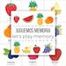Fruit Matching Game - Spanish/english - Etsy
