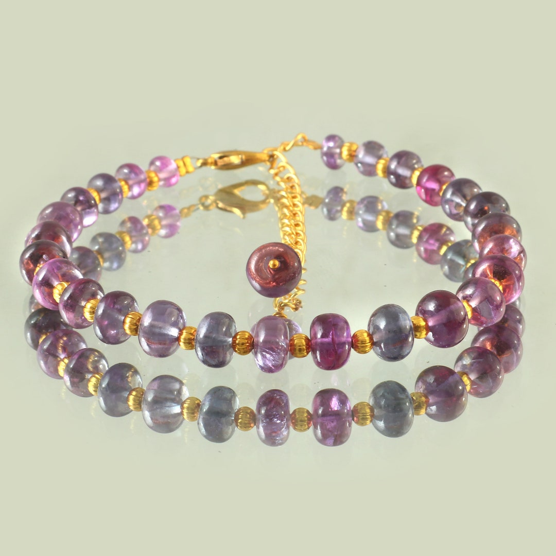 Extremely Rare Alexandirite Smooth Rondelle Beads Sparkling Color ...