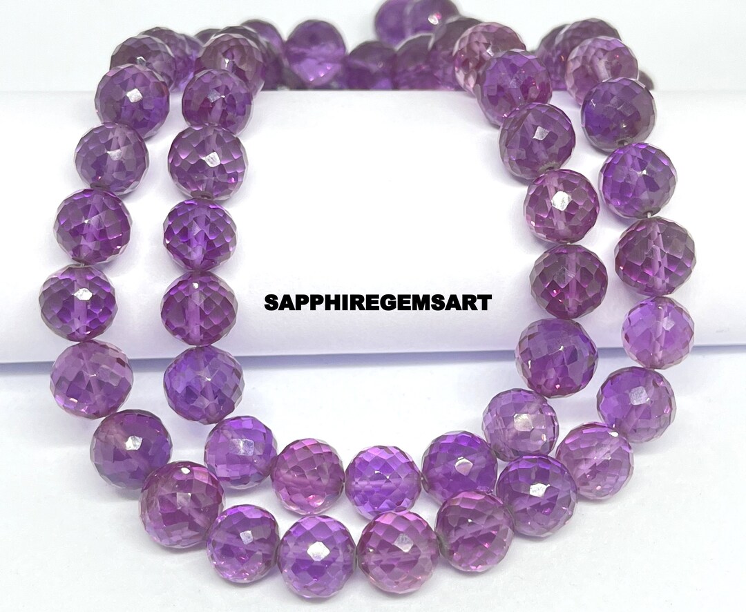 Rare Alexandrite Faceted Round Beads Purple Aaaalexandrite Gemstone ...