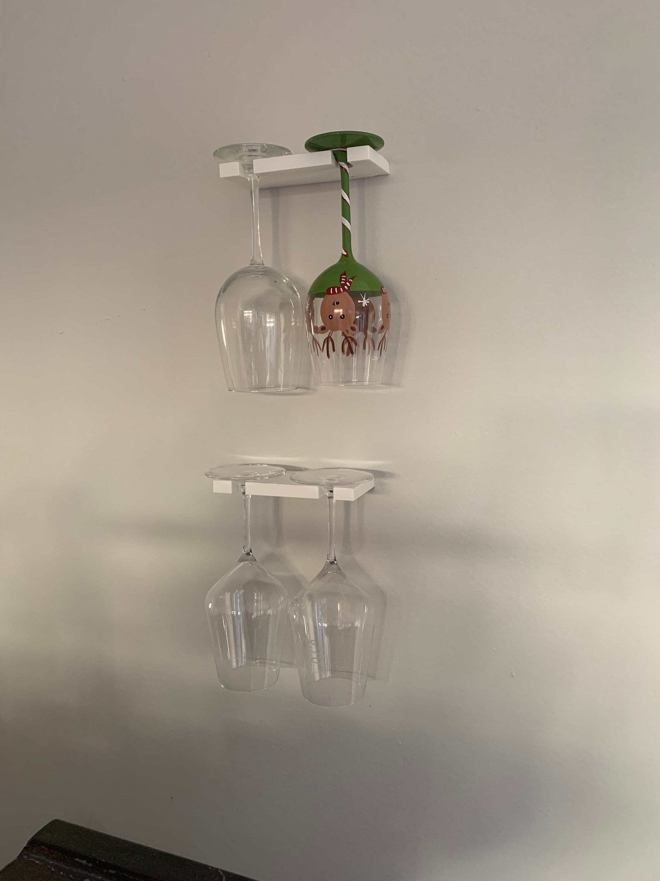 Wall Mounted Wine Glass Holder - Etsy