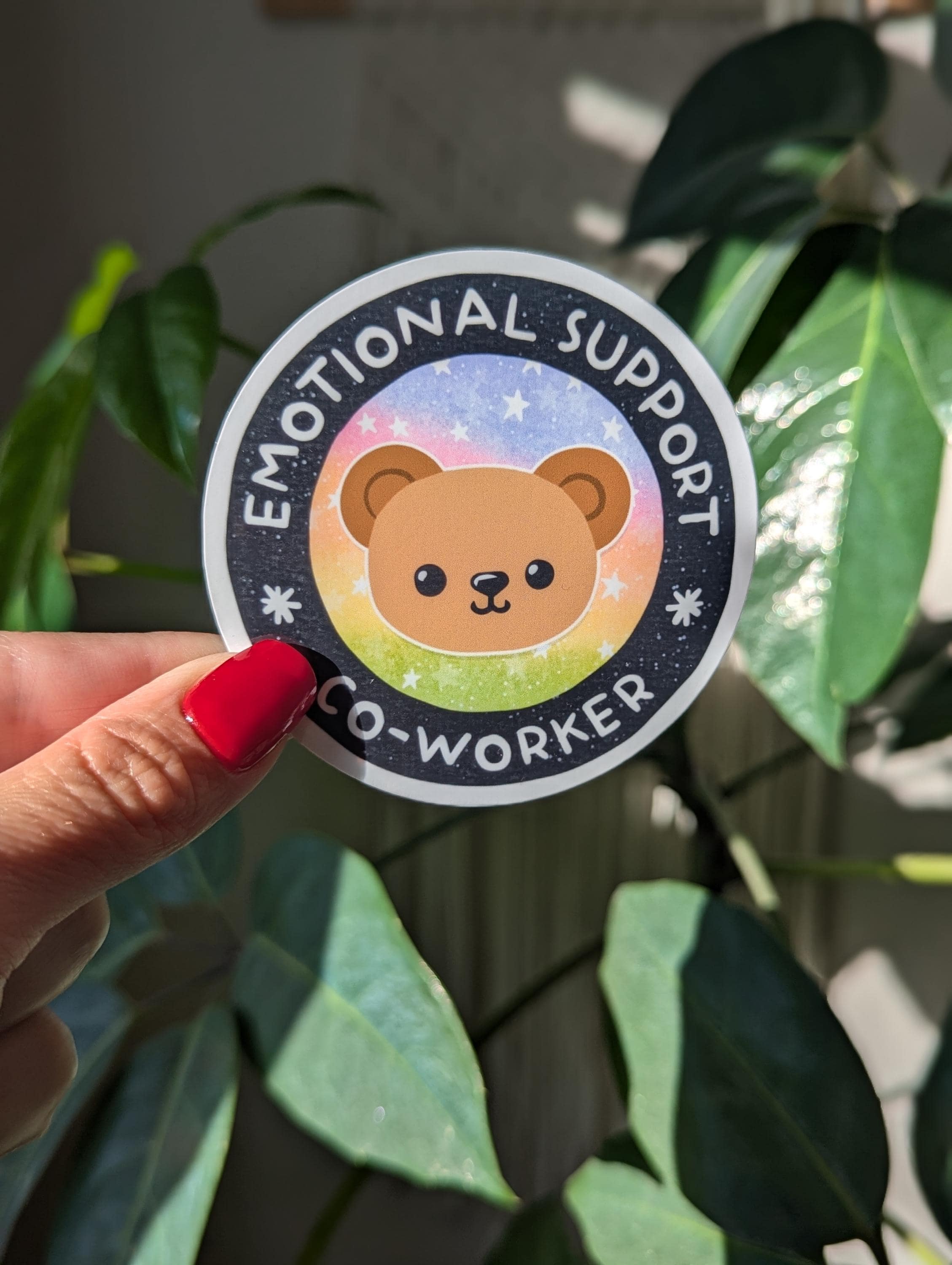 Emotional Support Coworker Sticker for Water Bottle, Work Bestie Gift ...