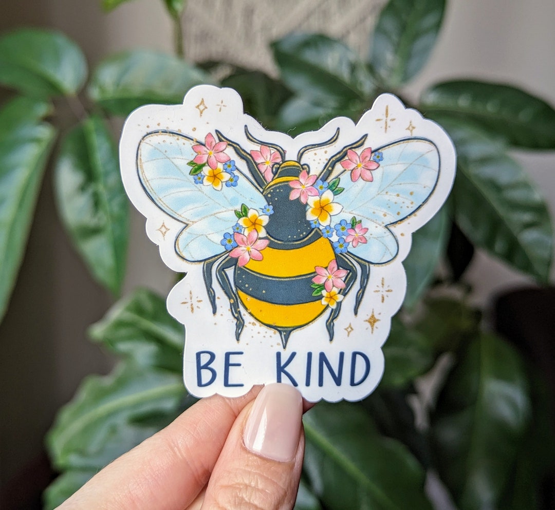 Be Kind Sticker for Laptop, Bee Stickers for Hydroflask, Insect Gifts ...