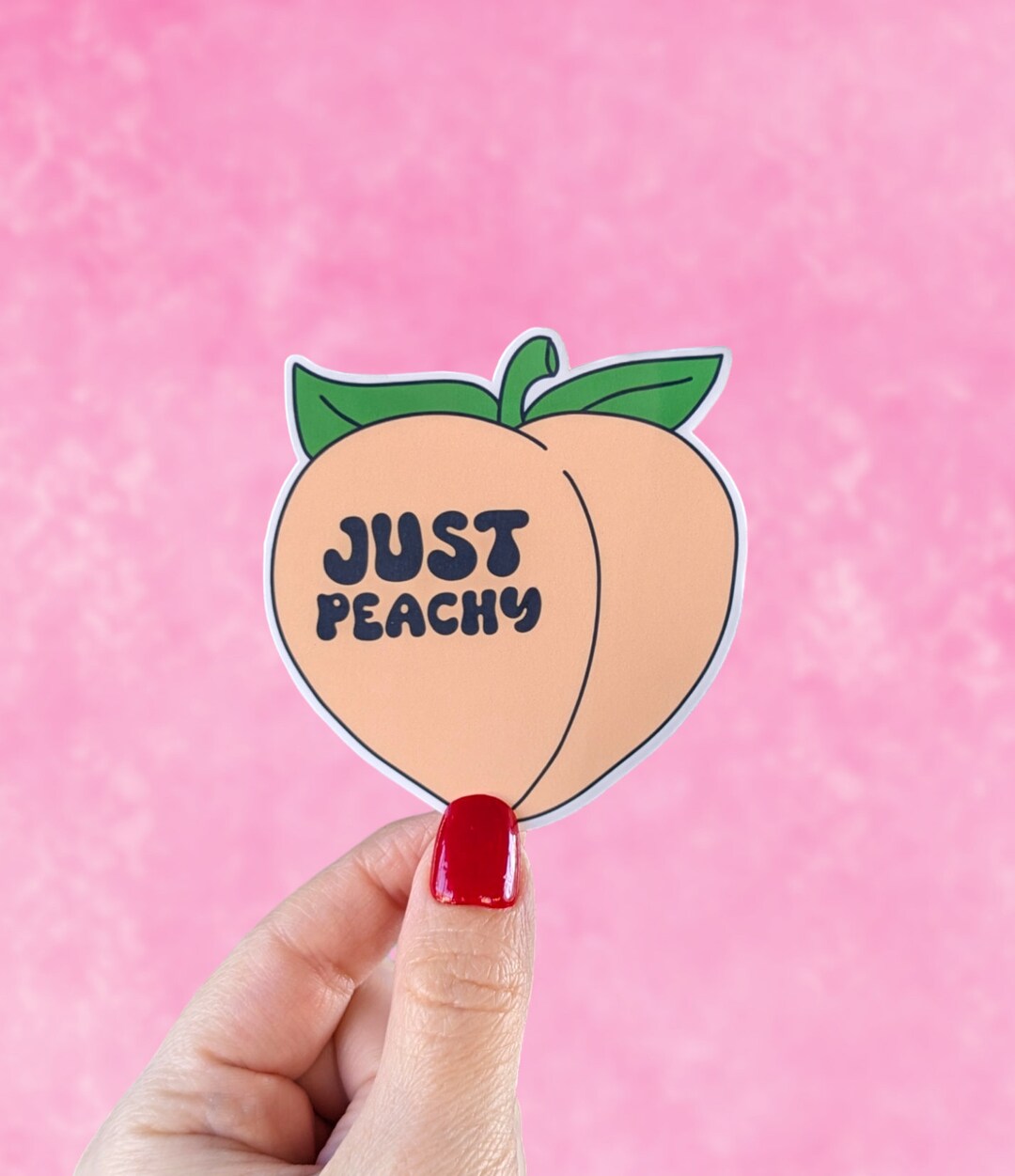 Just Peachy Sticker, Peach Stickers for Phone Case, Retro Stickers for ...