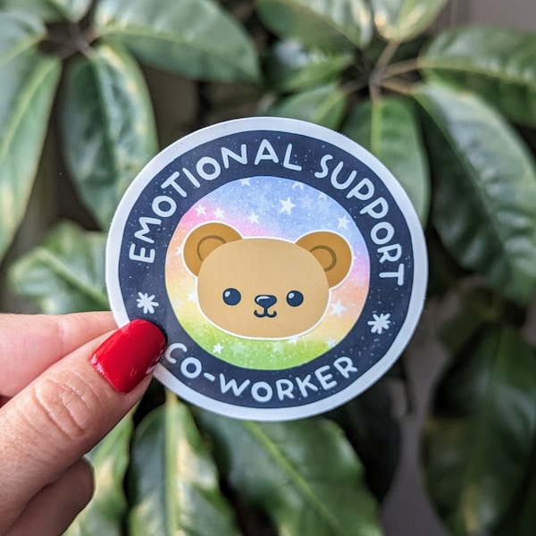 Emotional Support Coworker Badge Tag - Etsy