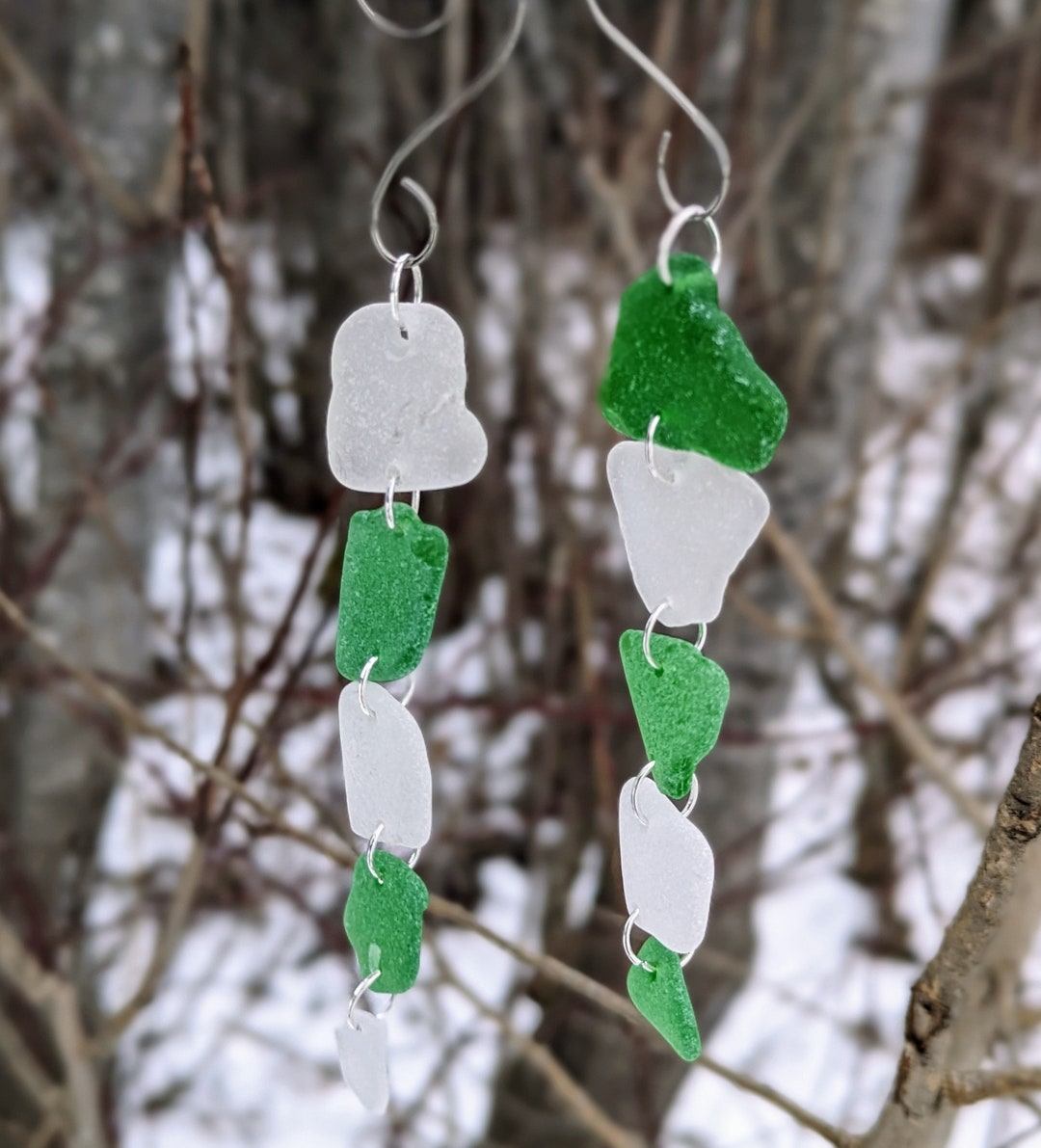 Genuine Sea Glass Suncatcher, Rear-view Mirror Suncatcher, Sea Glass ...