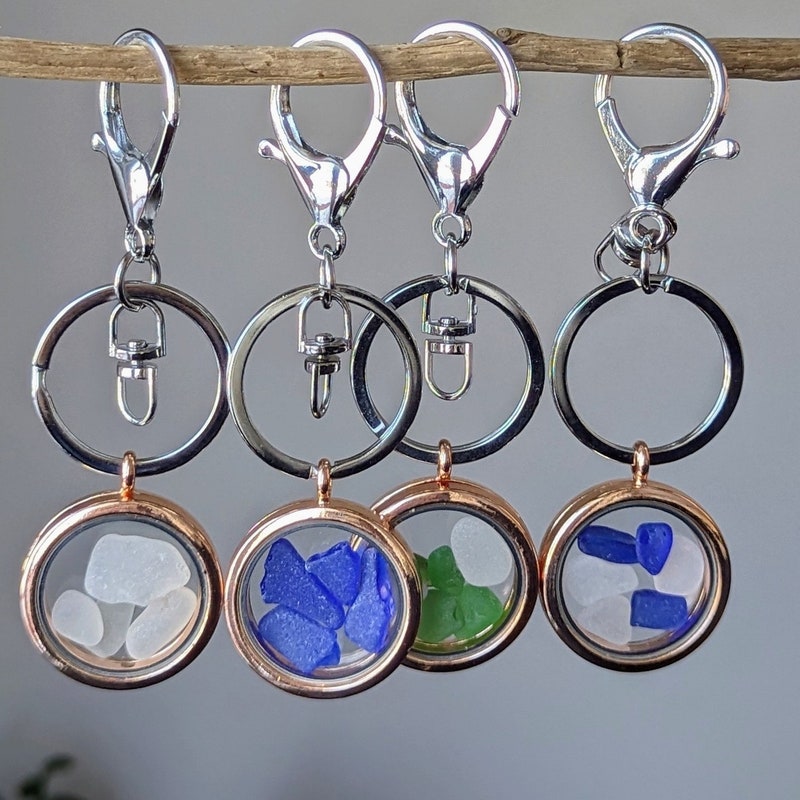 Sea Glass Keychain - Etsy