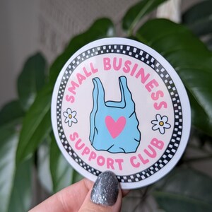 Small Business Support Club Sticker, Shop Small Sticker for Business ...