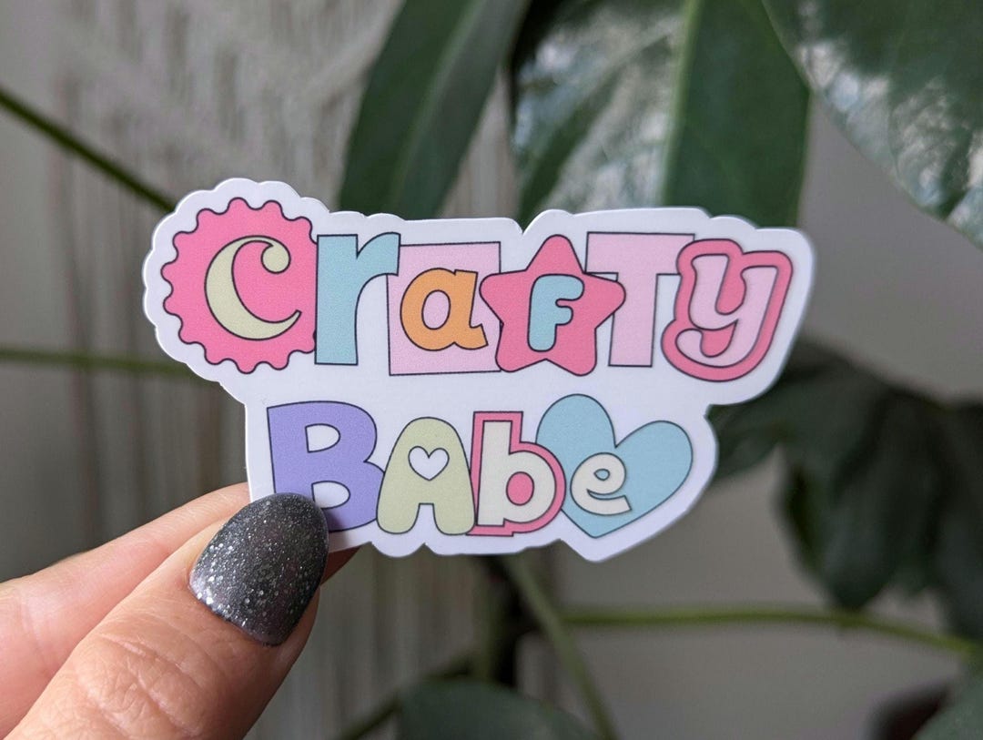 Crafty Babe Sticker: Waterproof Vinyl Decal for Laptop - Etsy