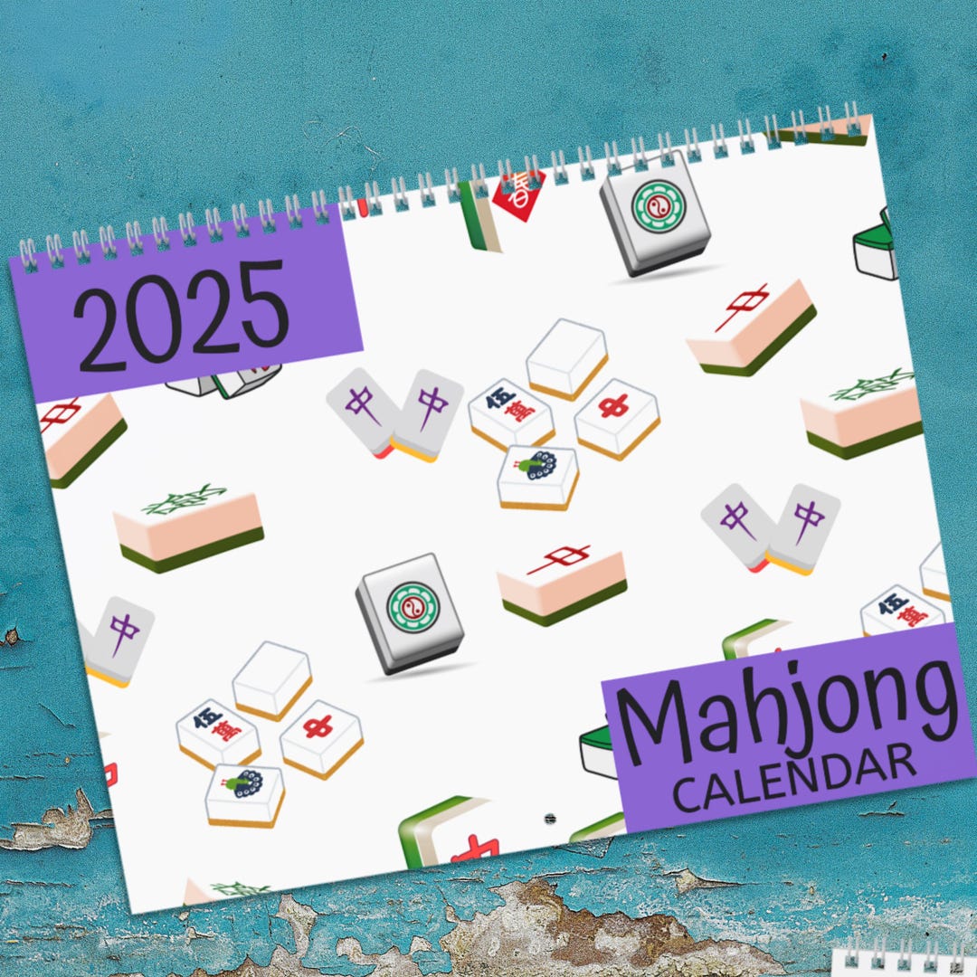 Wall Calendar, Funny Mahjong Sayings, 2025 Monthly Planner, Humorous ...